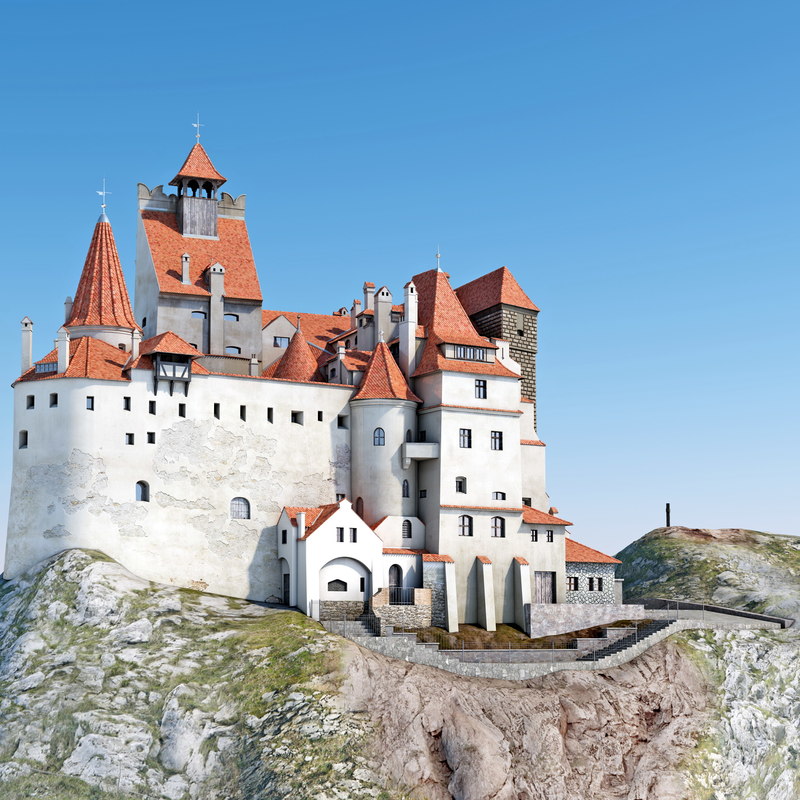 dracula castle bran c4d