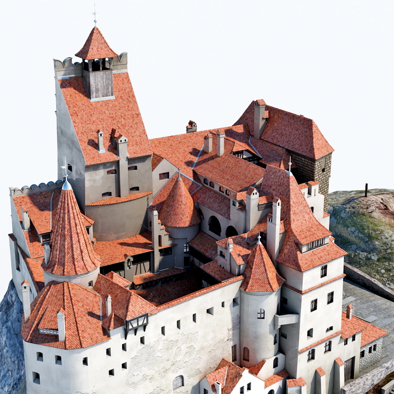 dracula castle bran c4d