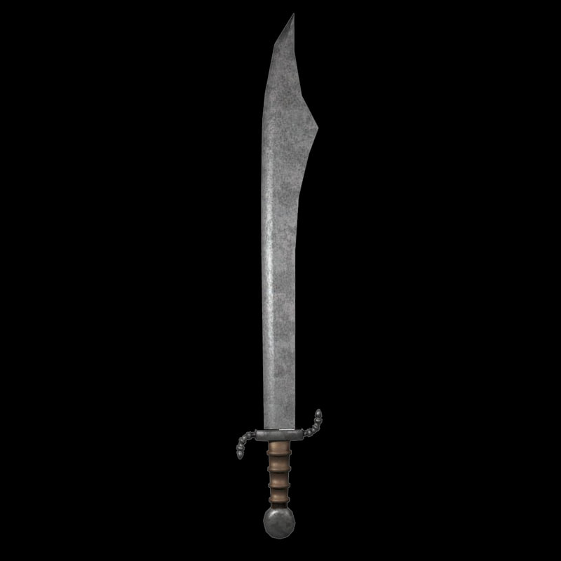 3d model medieval falchion