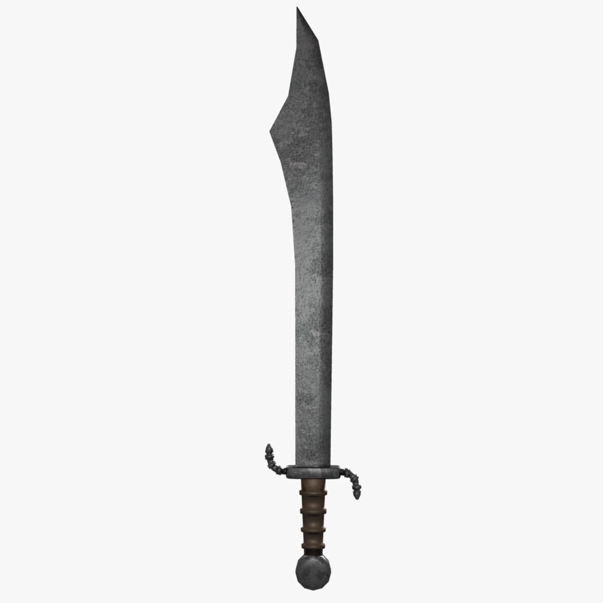 3d model medieval falchion
