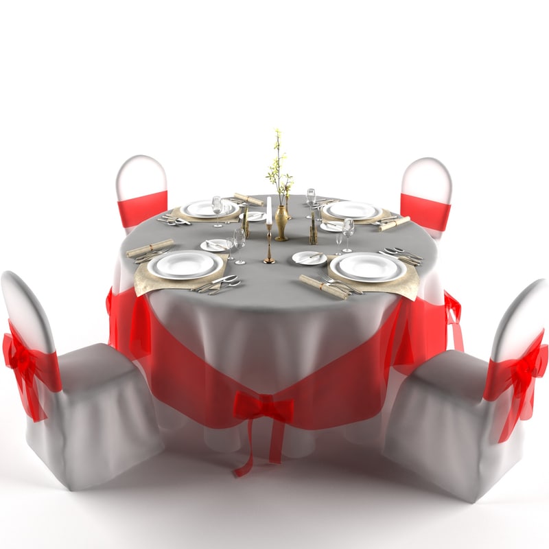 wedding table 3d model