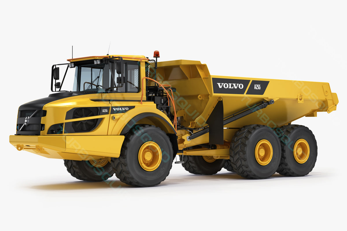 articulated truck a25g 3d model