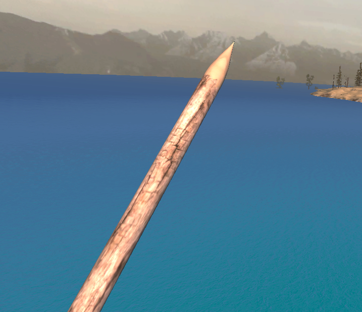 wooden spear 3d obj