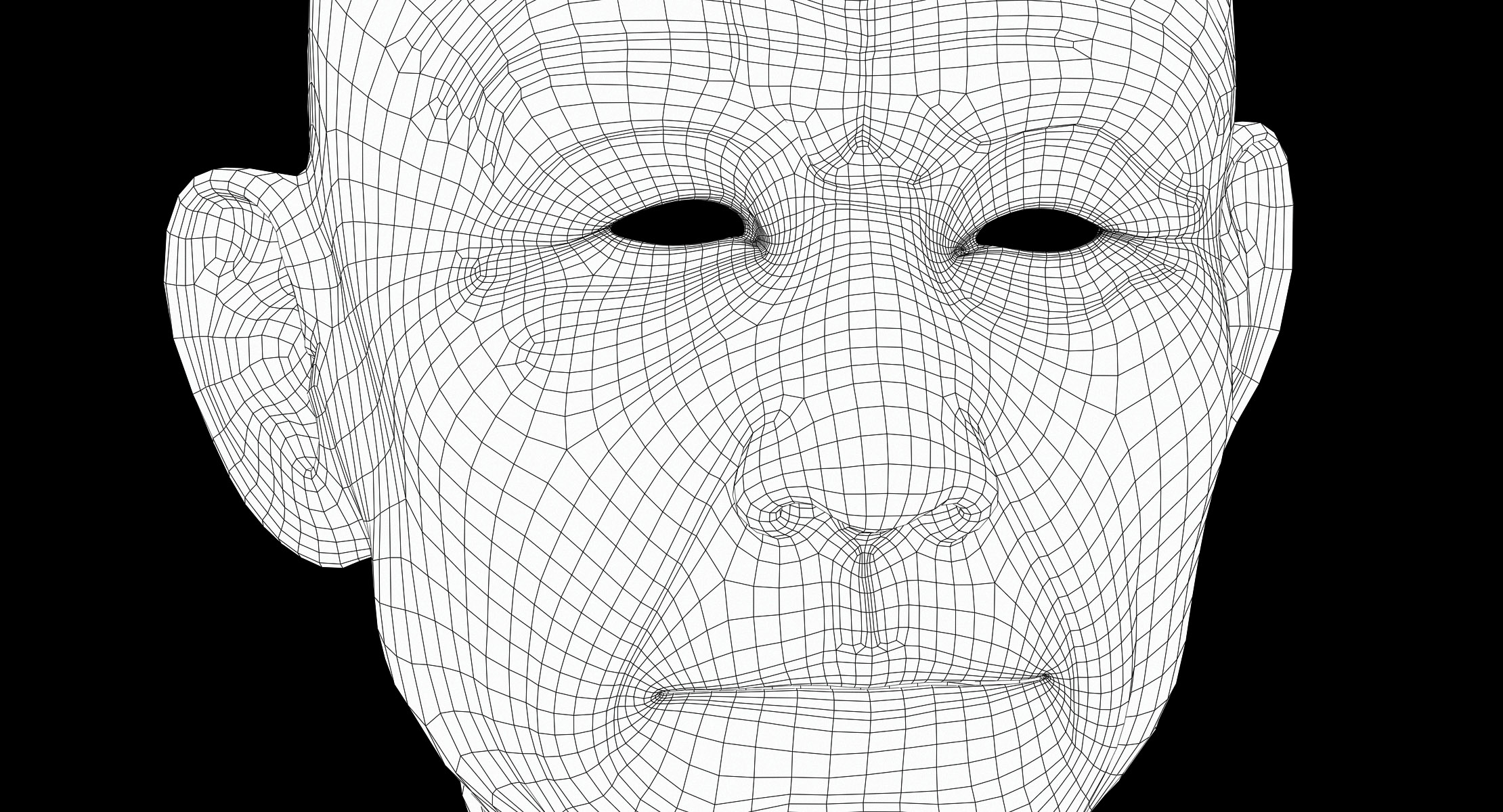 3d old man head asian