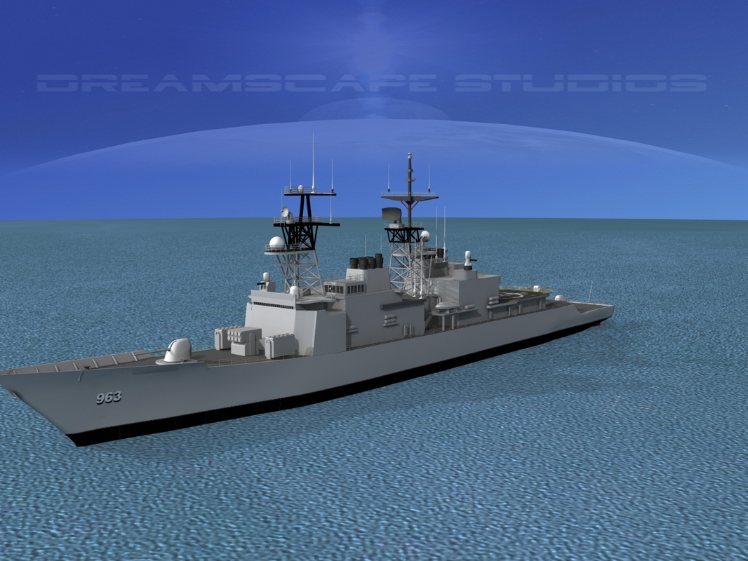 3d model destroyers class spruance