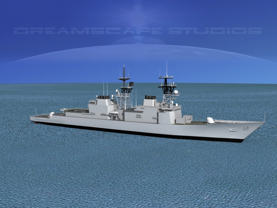 3d model destroyers class spruance