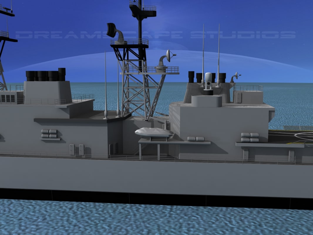 3d model destroyers class spruance