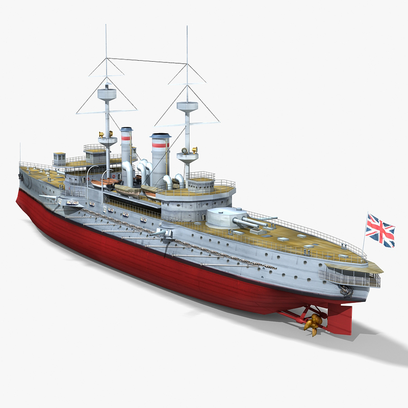 hms goliath 1898 world war 3d max