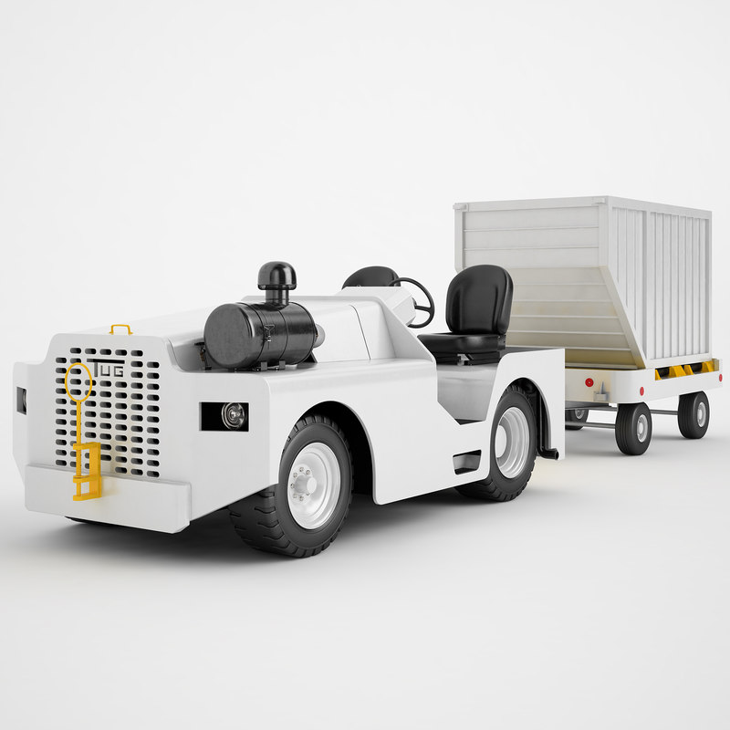 aircraft tow tractor 3d model