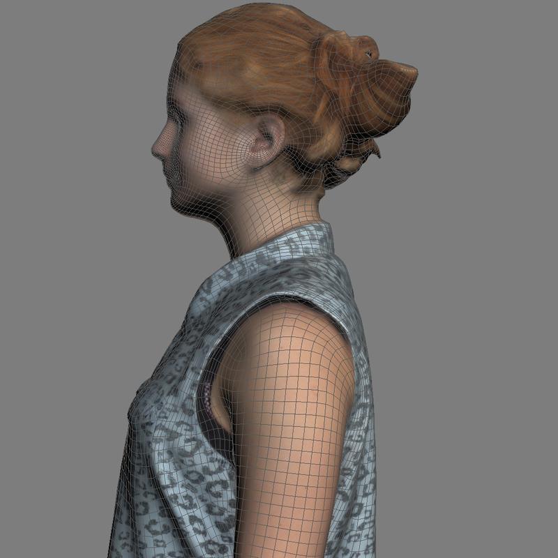 realistic human 3d model