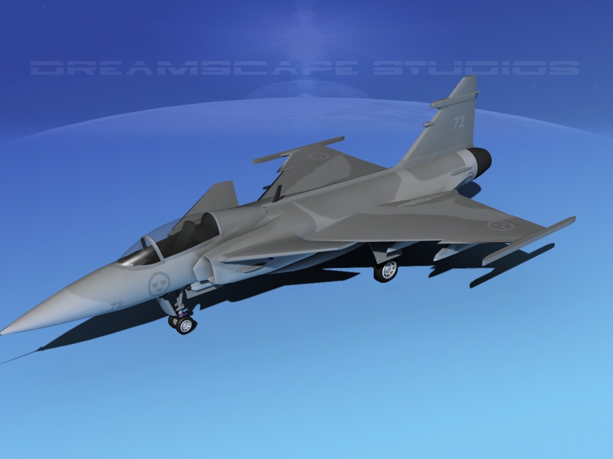 cockpit saab jas 39 3d 3ds