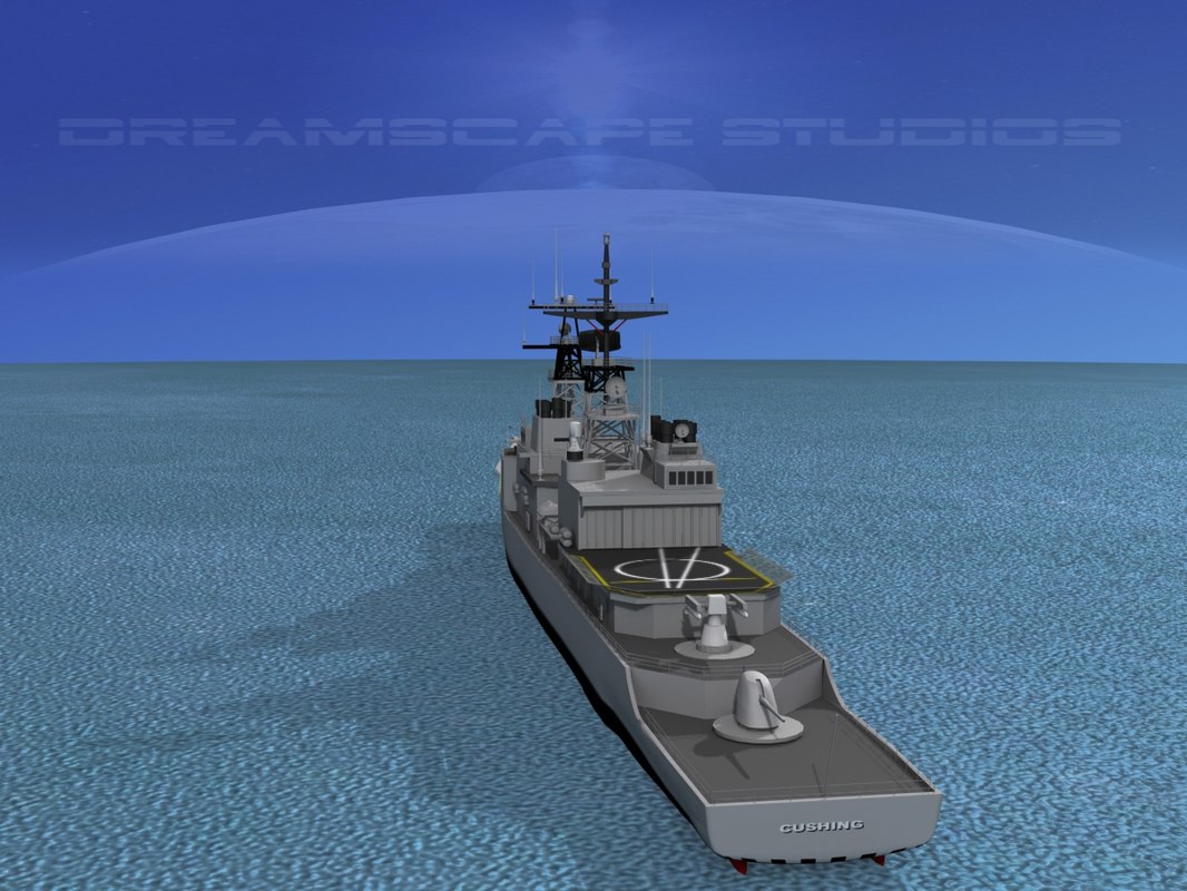 destroyers class spruance 3d model