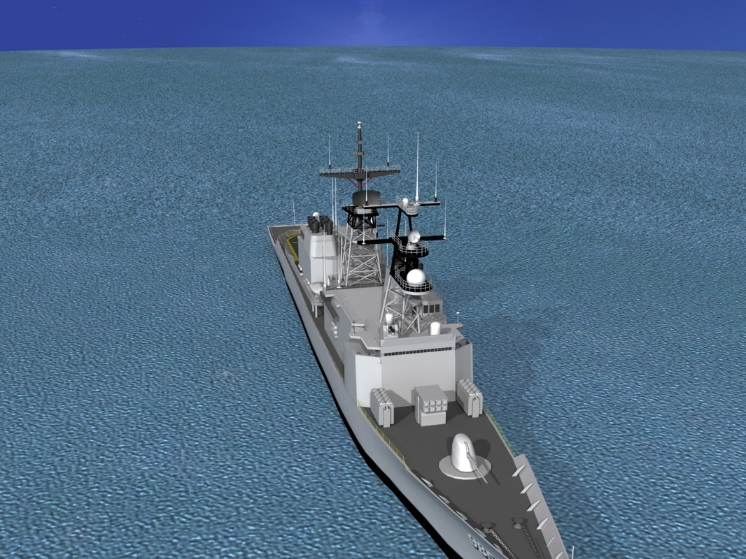 destroyers class spruance 3d model