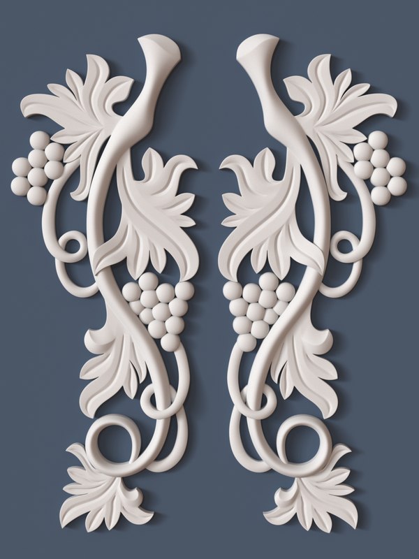 decorative scroll 3d max