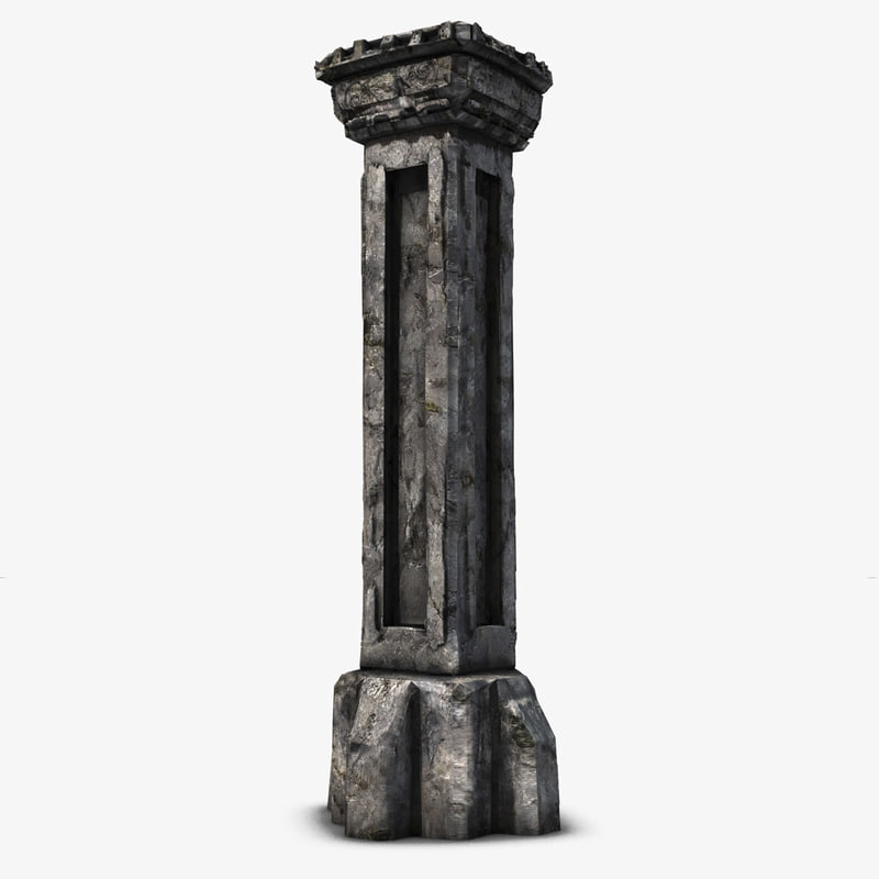 3d 3ds stone column