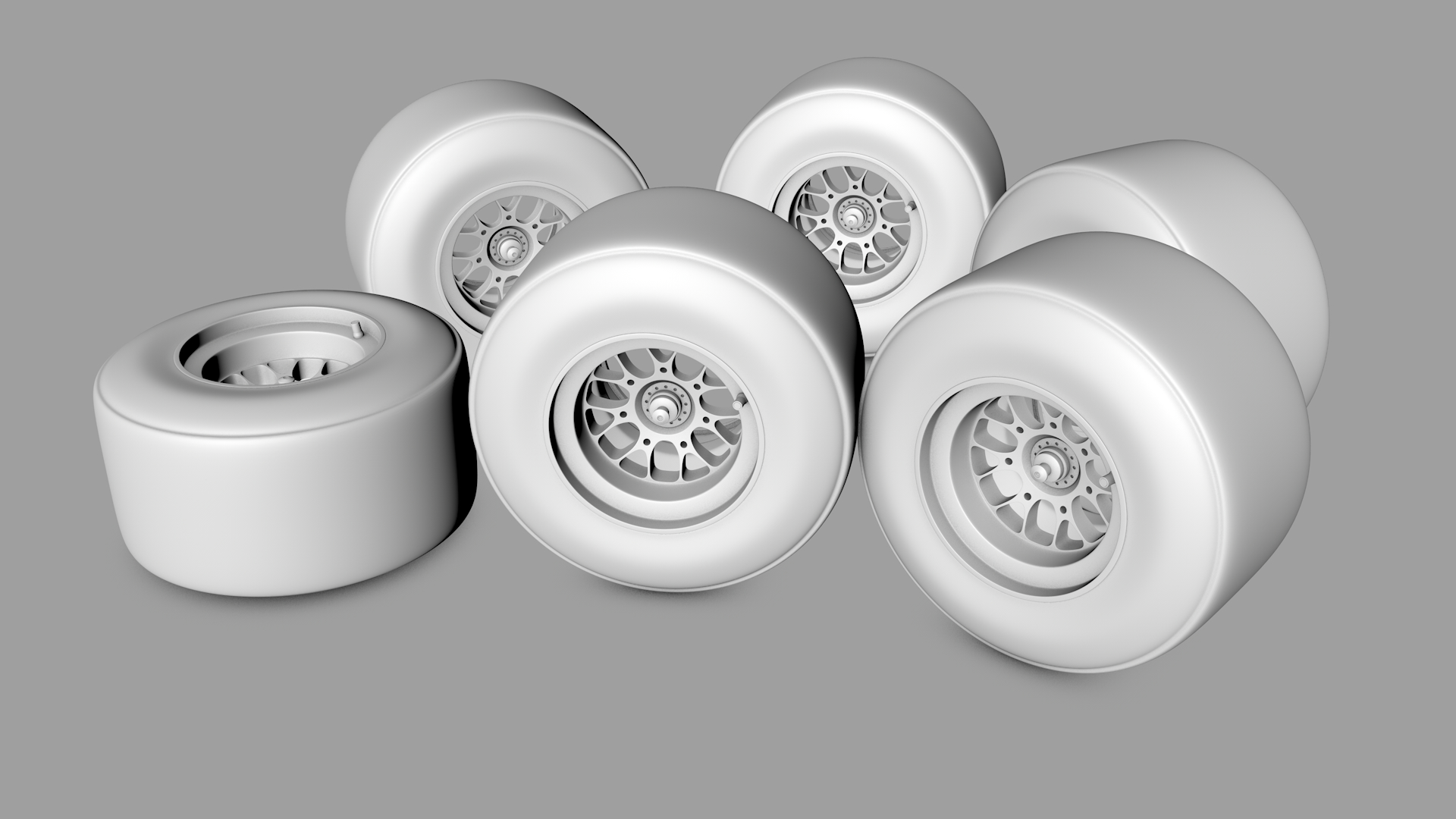 f1 rims tires types 3d c4d