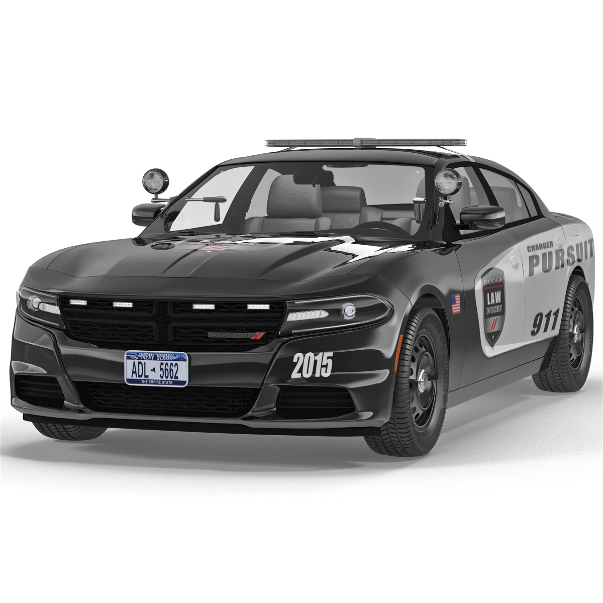 3d dodge charger 2015 police car model