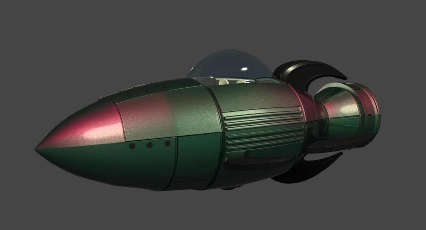 rocket rocketship obj