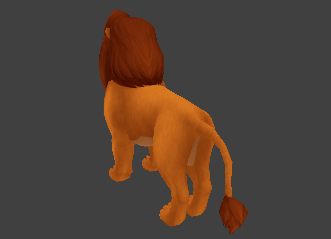 ready simba cartoon lion fbx