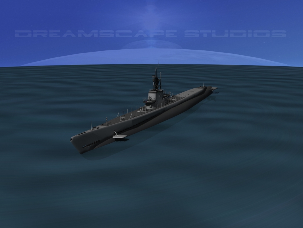 subs balao class submarines 3d max