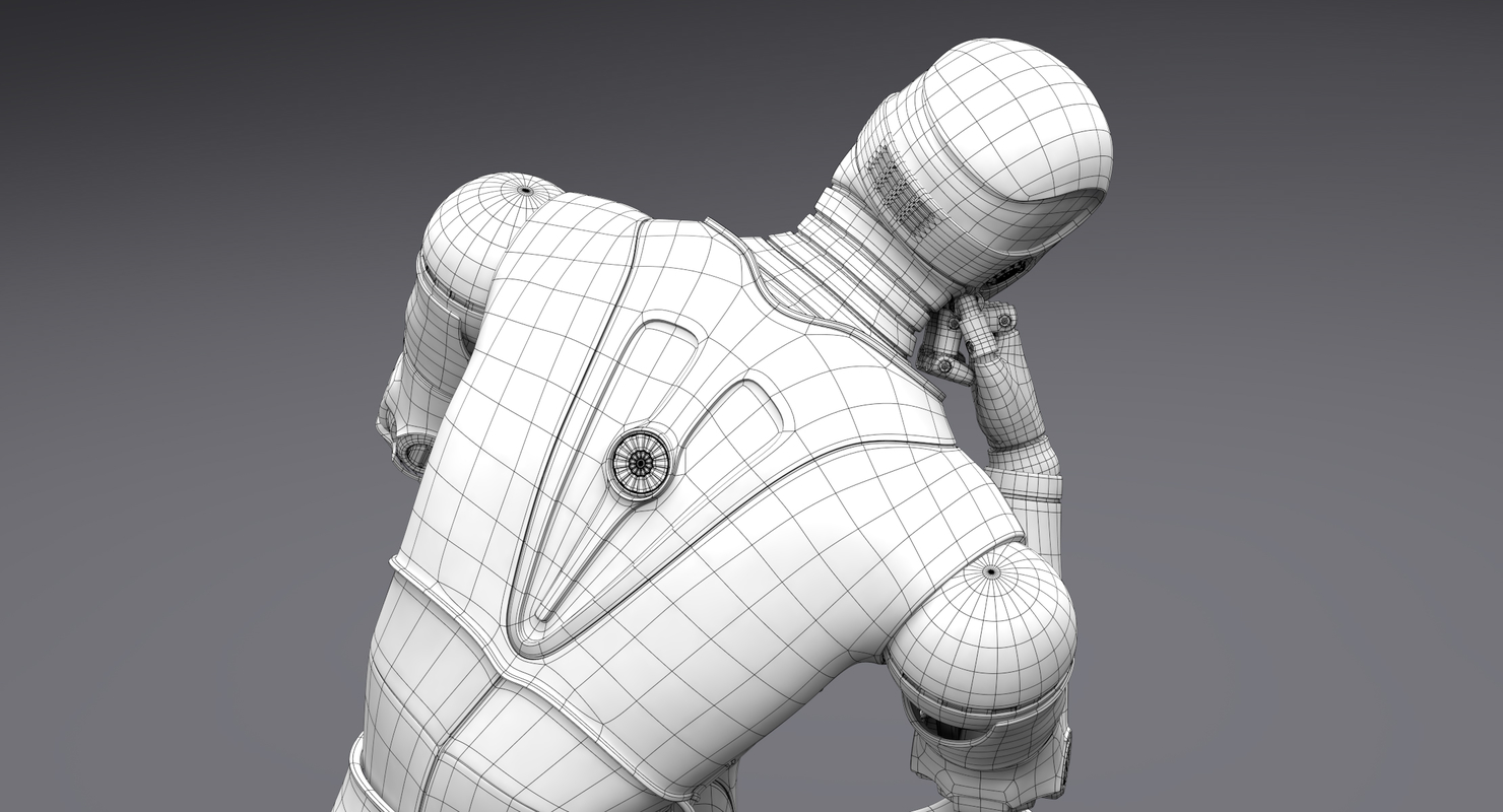 male robot android horse 3d model