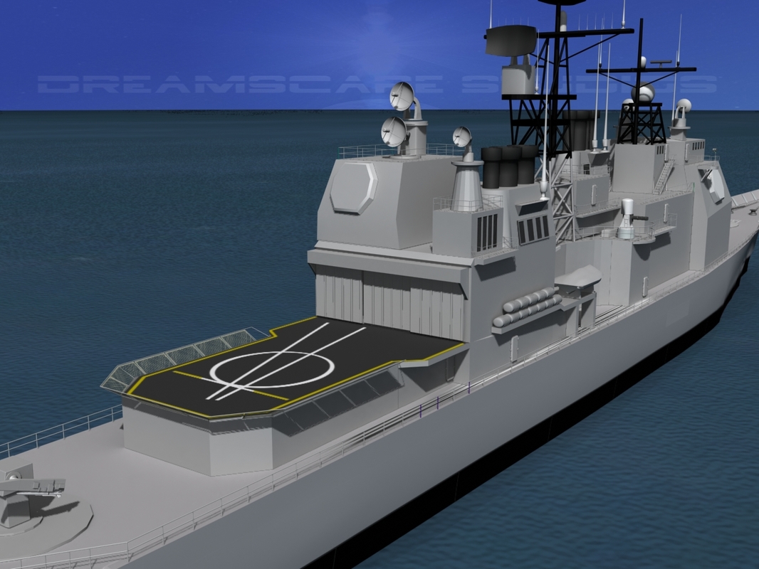 ticonderoga class cruiser 3d model