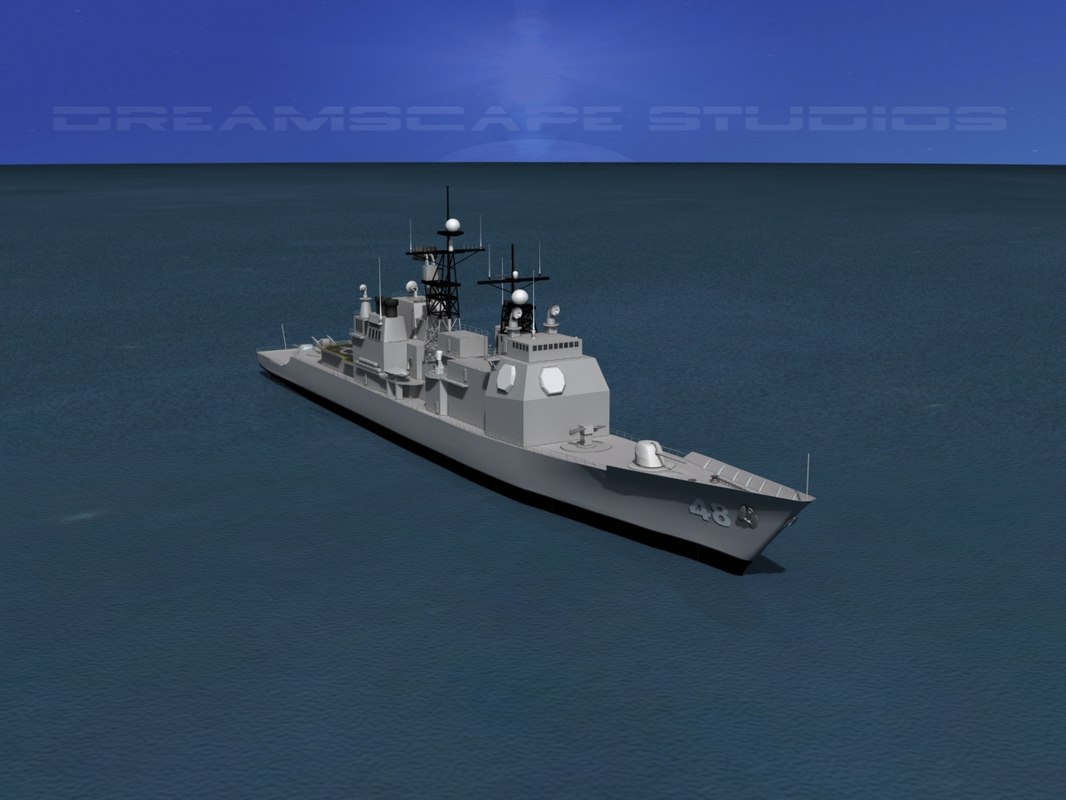 ticonderoga class cruiser 3d max
