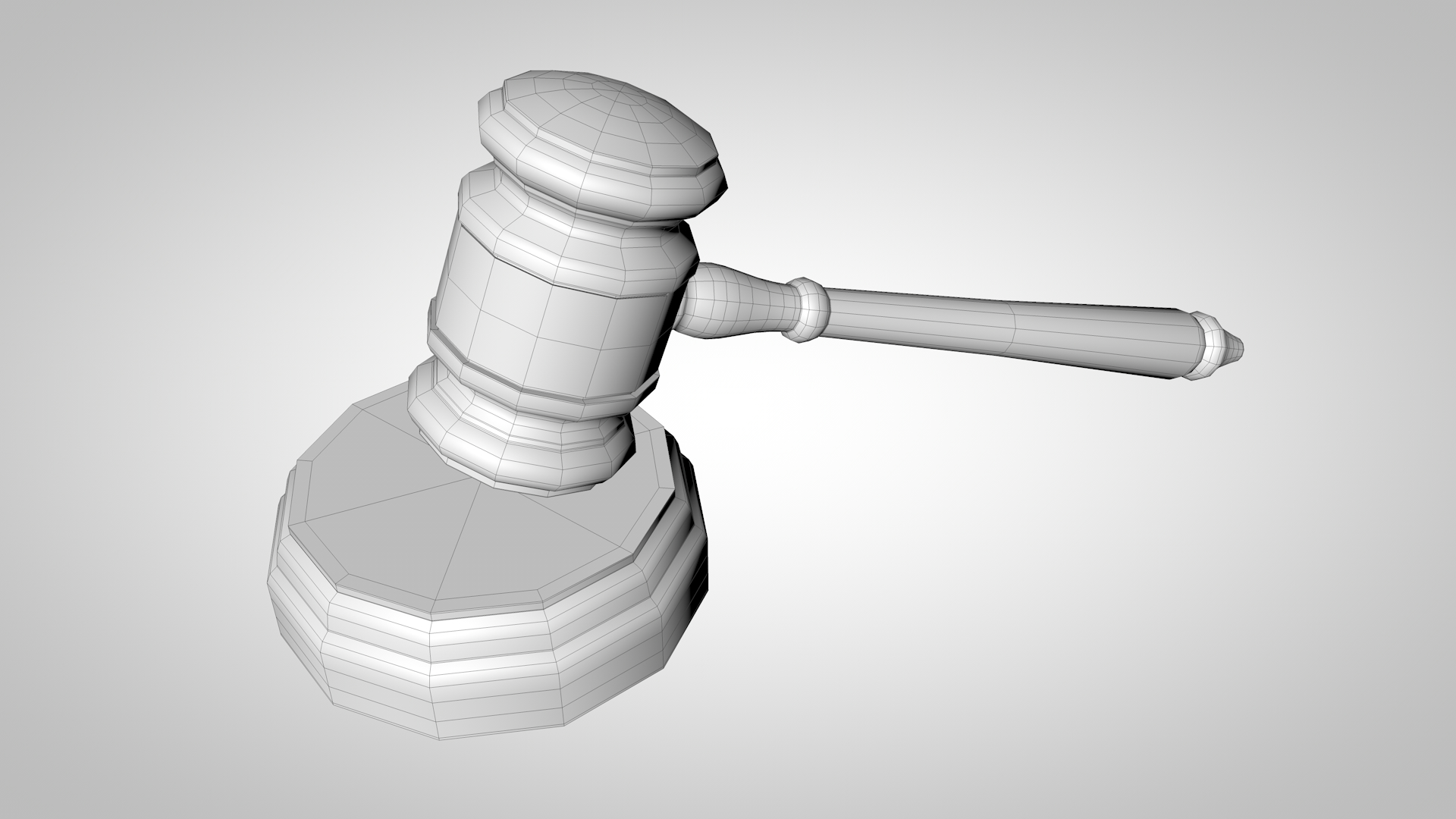 gavel board 3d model