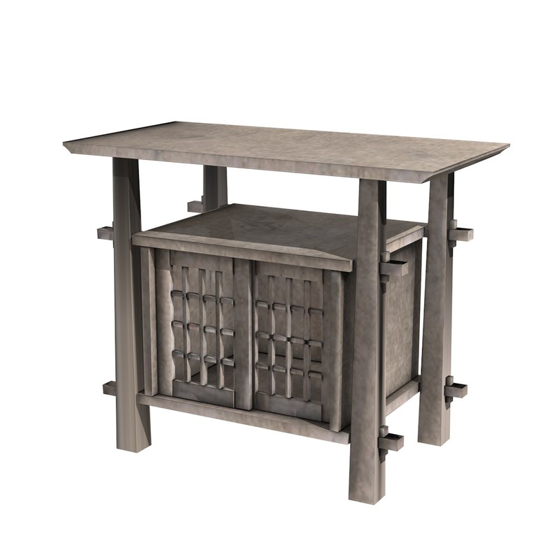 3d model japanese table