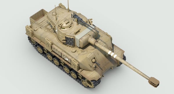 idf m51 super sherman tank 3d model