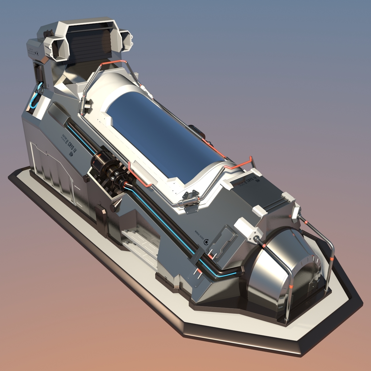 max futuristic cryopod