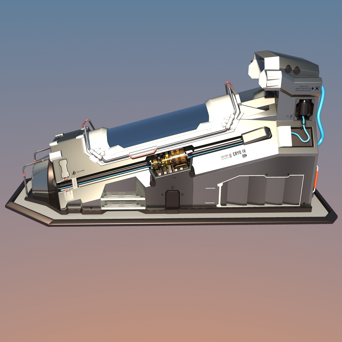 max futuristic cryopod
