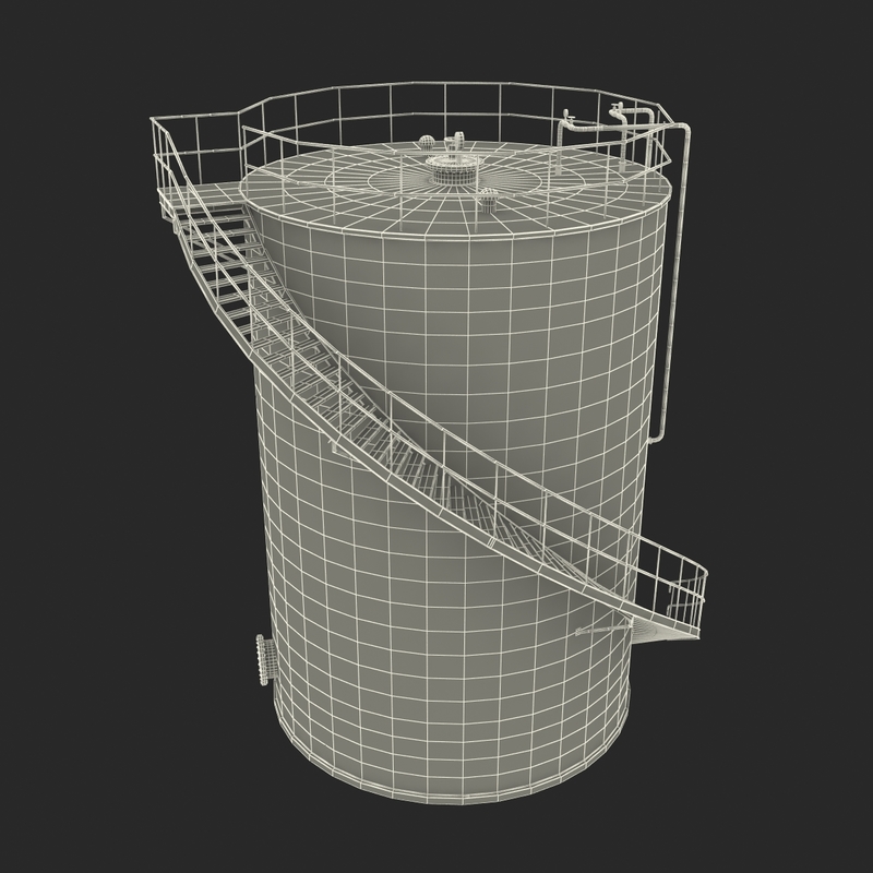 3d oil storage tank model