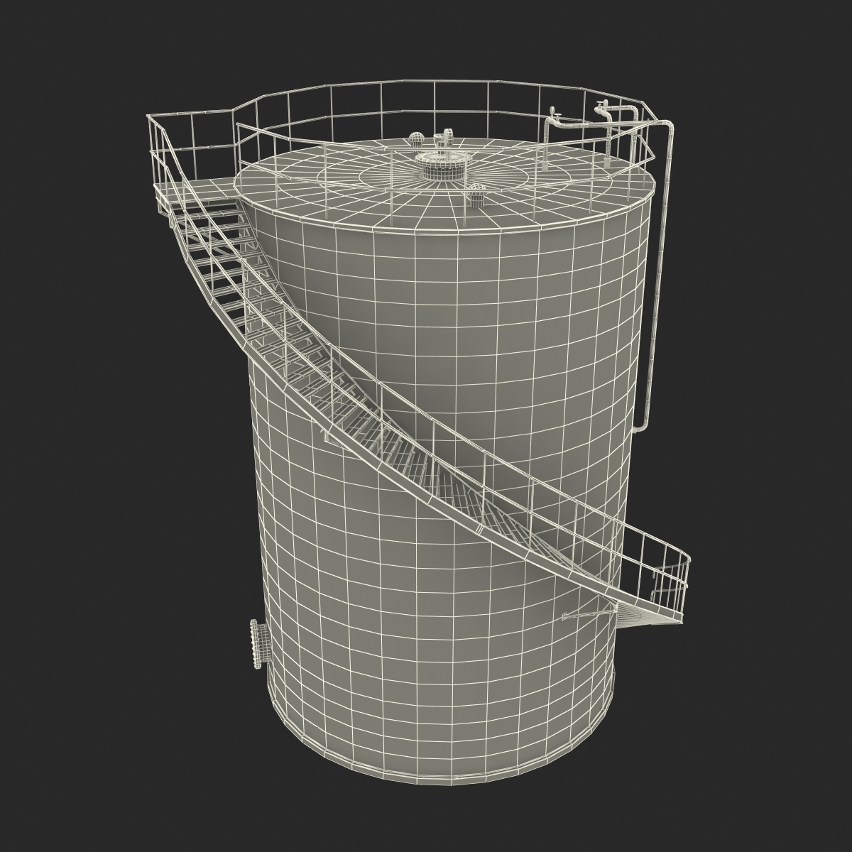 3d oil storage tank model