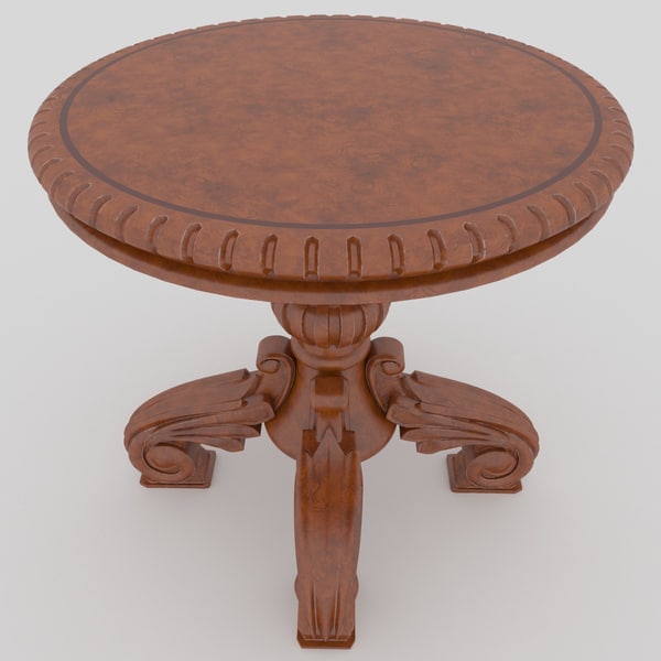 wooden coffee table 3d model