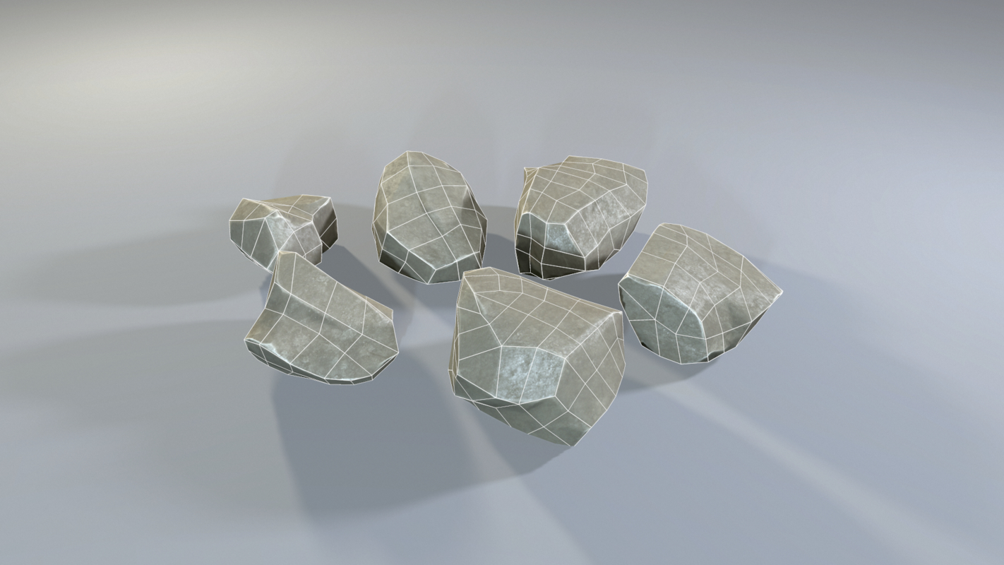 3d model stone set