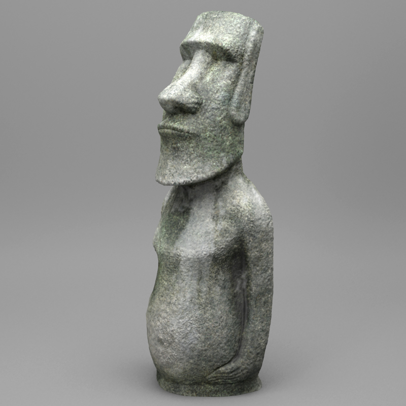 3d easter moai