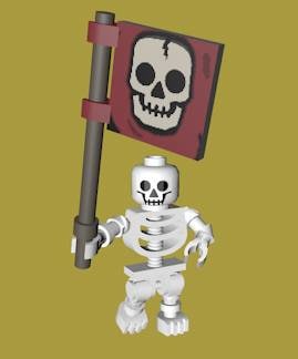 lego skeleton army rigged 3d 3ds
