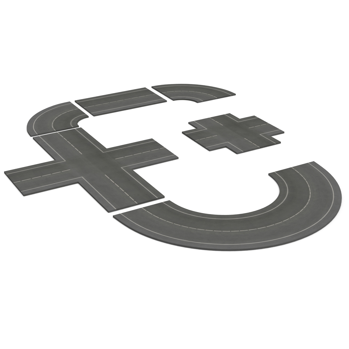 3d model road modeled