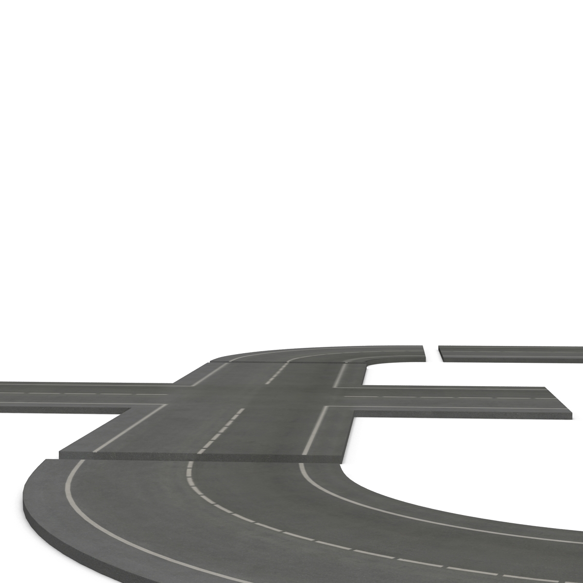 3d model road modeled