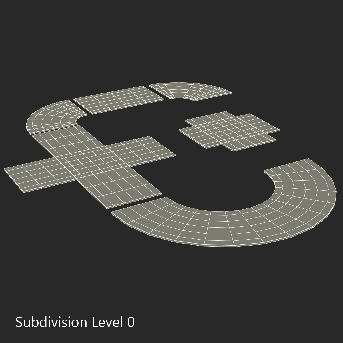 3d model road modeled