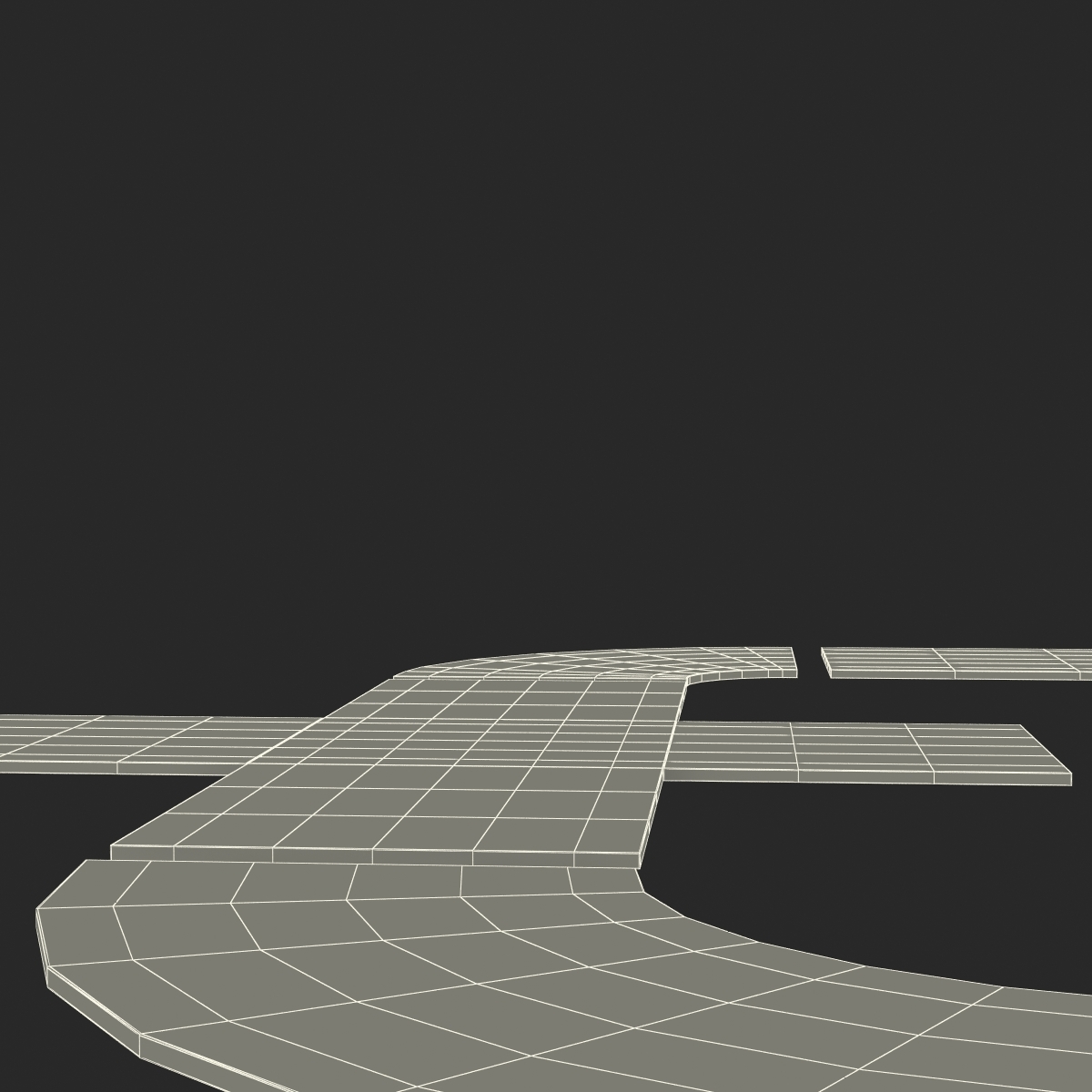 3d model road modeled