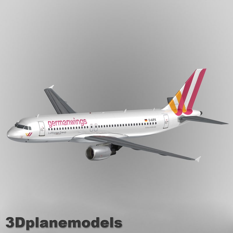 3d airbus a-320 animation model