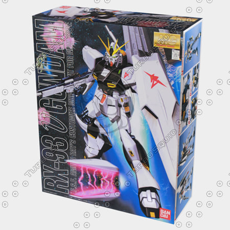 3d 3ds bandai gundam box