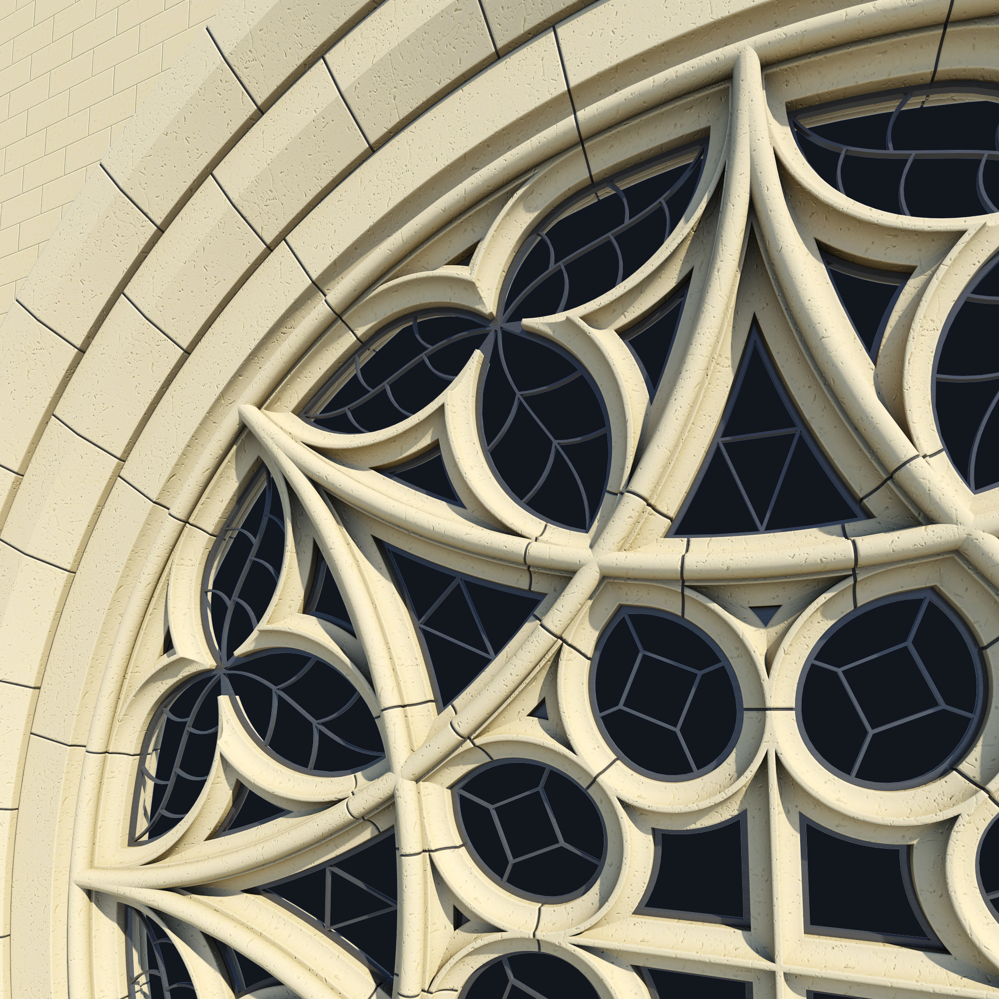 gothic rose window collegiate 3d 3ds