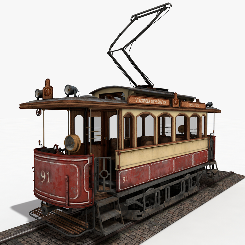 c4d classic city tram