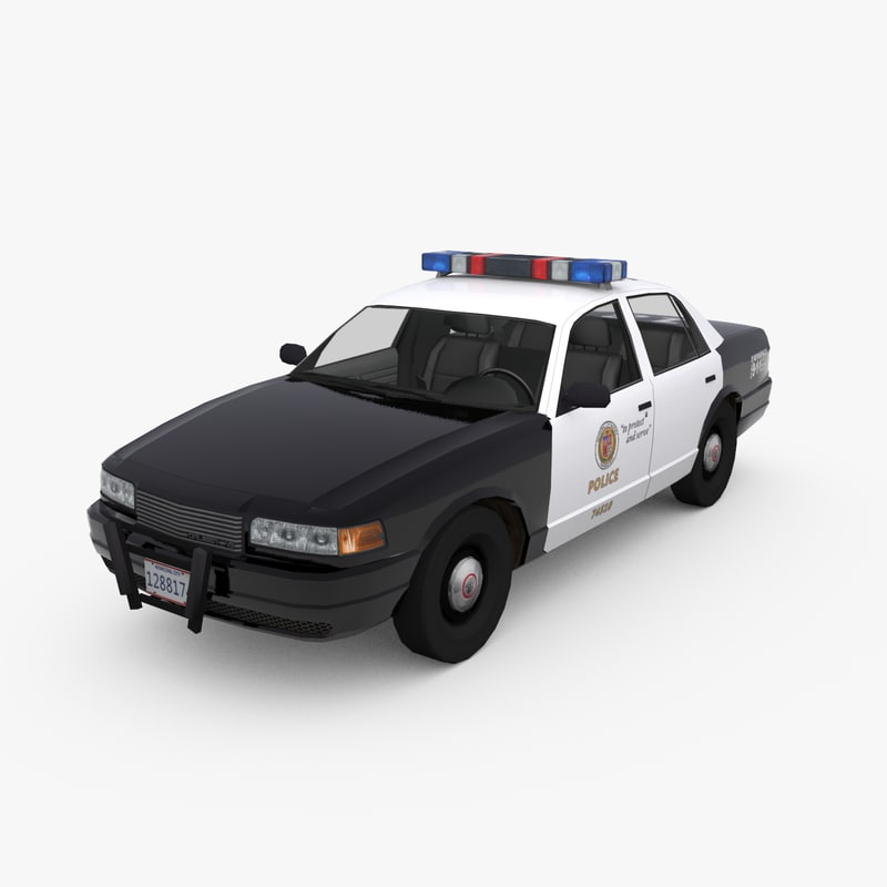 police sedan 3d model