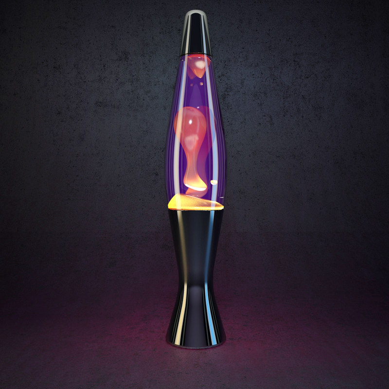 realistic lava lamp 3d model