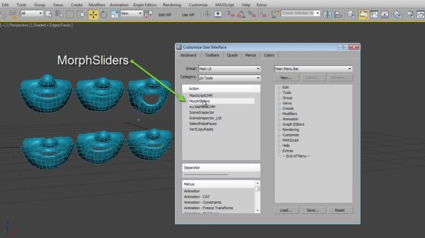 Scripts MaxScript quick morpher sliders