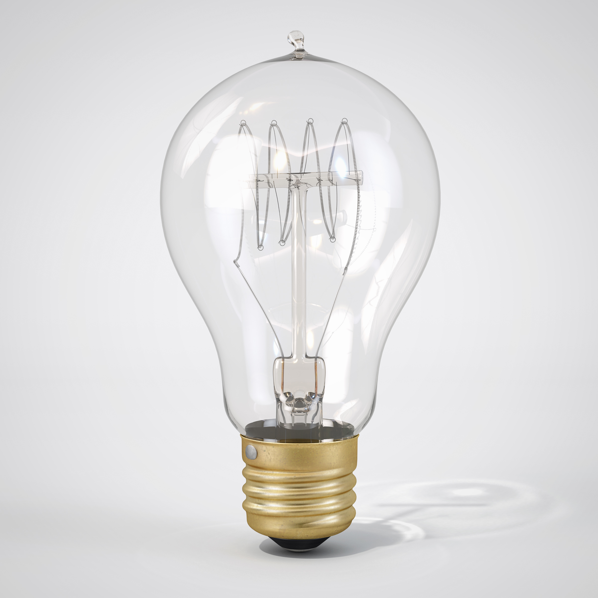 3d vintage spherical-shaped edison light bulb